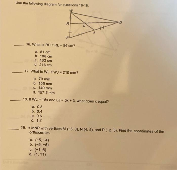Solved Use the following diagram for questions 16-18. R 16. | Chegg.com
