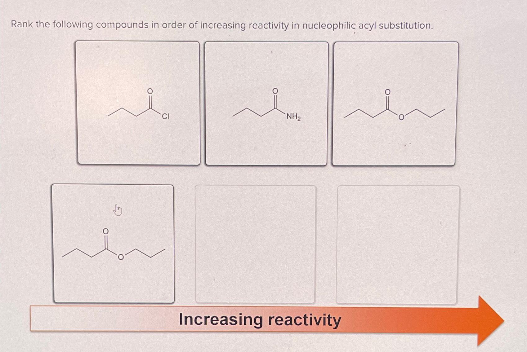 Solved Rank The Following Compounds In Order Of Increasing