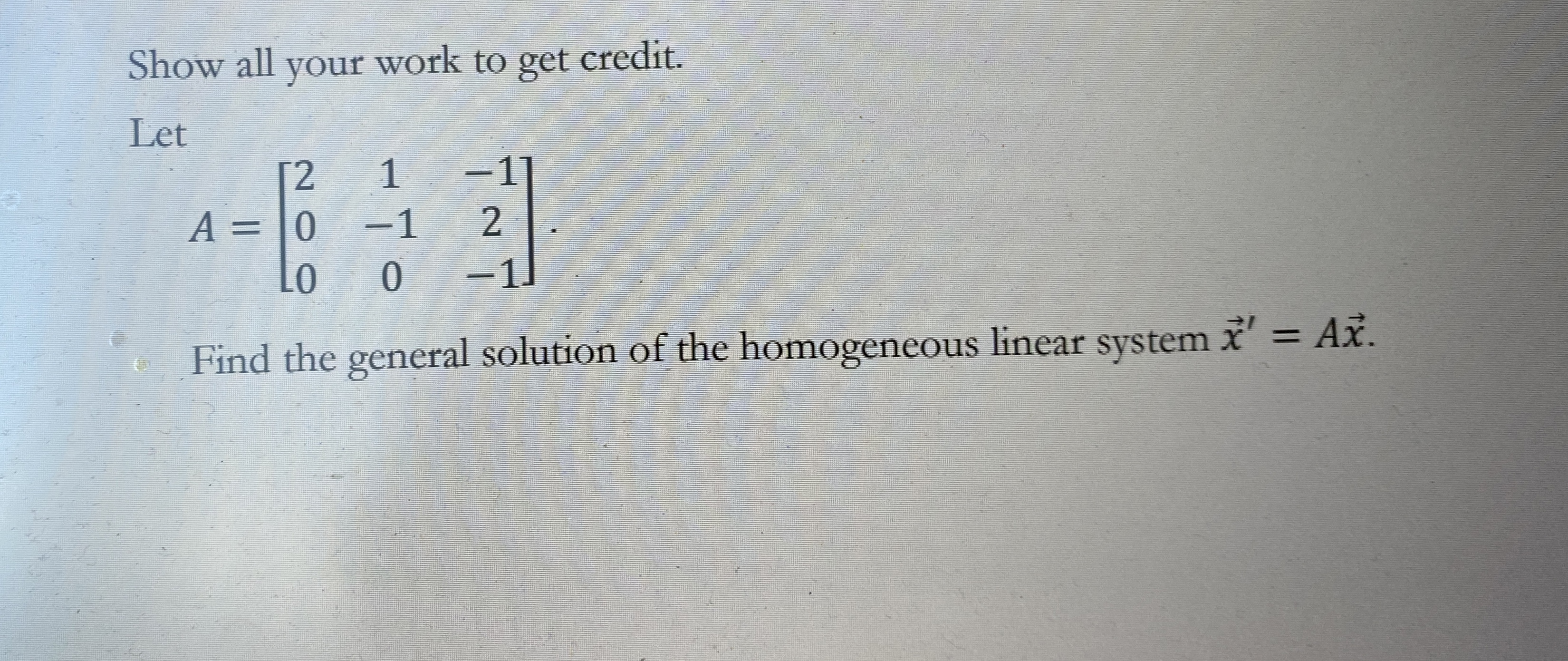 Show all your work to get | Chegg.com