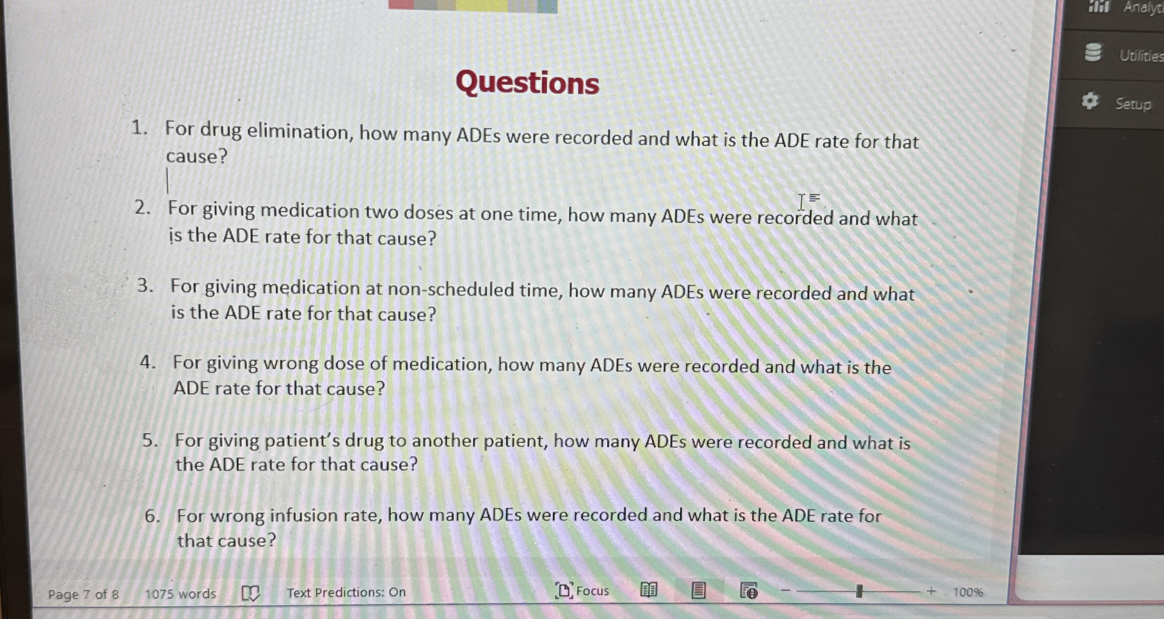 Solved QuestionsFor drug elimination, how many ADEs were | Chegg.com