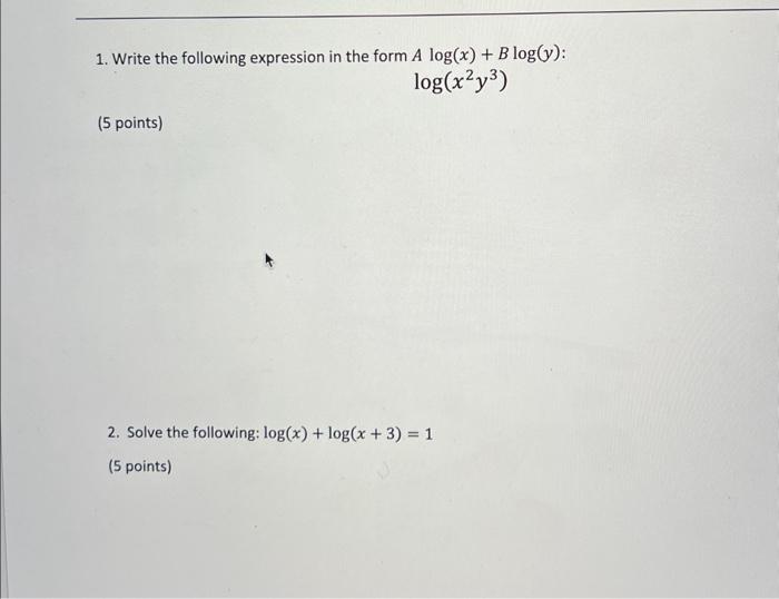 Solved 1. Write the following expression in the form | Chegg.com
