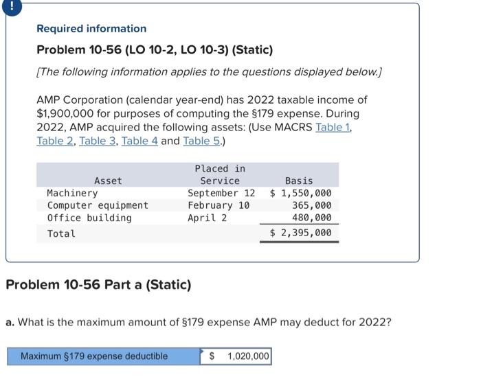 Solved AMP Corporation (calendar year-end) has 2022 taxable | Chegg.com