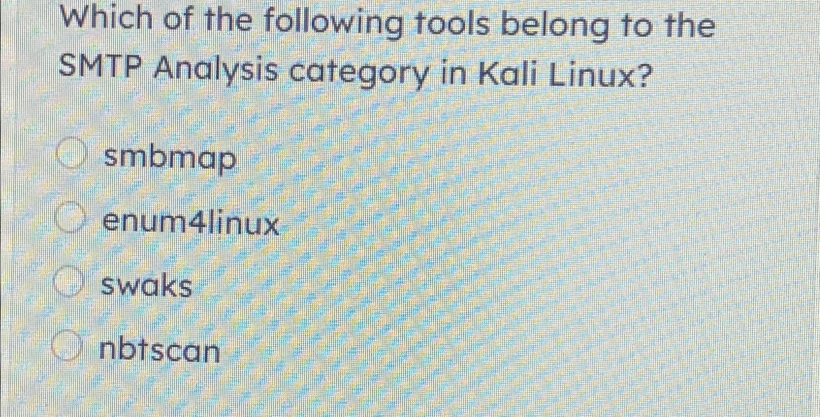 Solved Which of the following tools belong to the SMTP | Chegg.com
