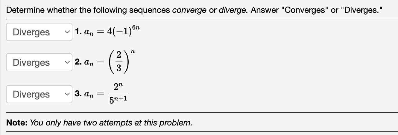 Solved Determine whether the following sequences converge or | Chegg.com