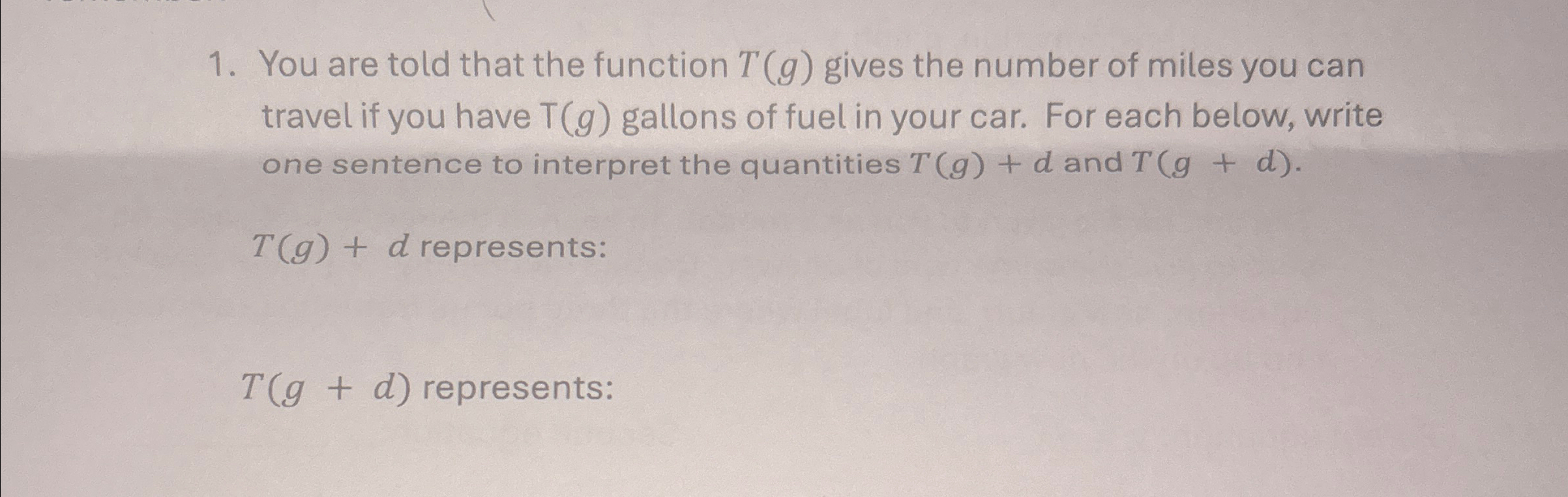 Solved You are told that the function T(g) ﻿gives the number | Chegg.com