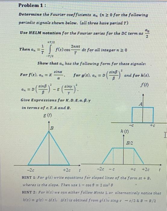 Solved Use HELM notation for the Fourier series for the DC | Chegg.com