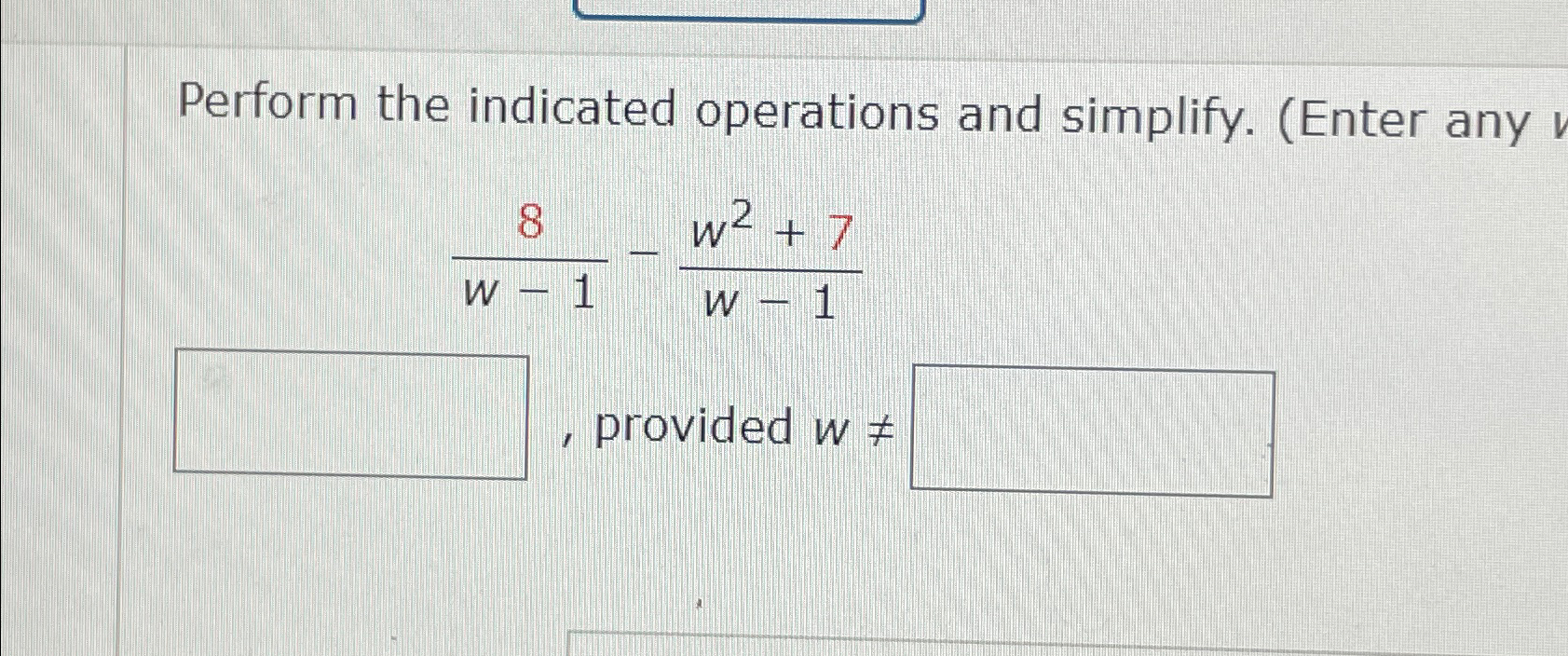 Solved Perform the indicated operations and simplify. (Enter | Chegg.com