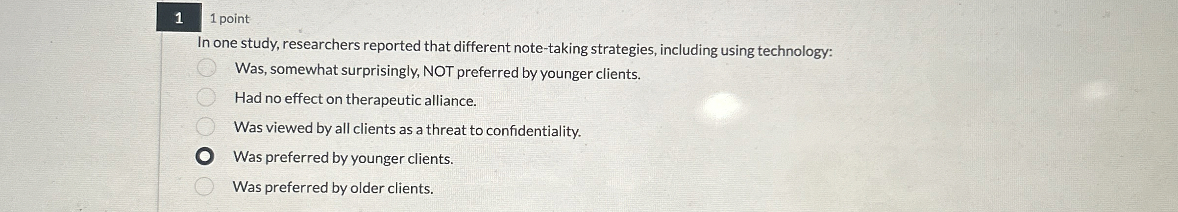 Solved 11 ﻿pointIn one study, researchers reported that | Chegg.com