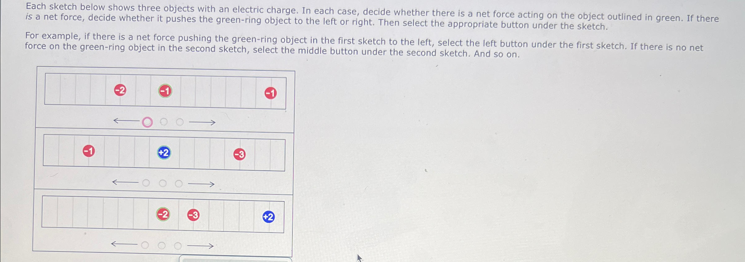 Solved Each sketch below shows three objects with an | Chegg.com