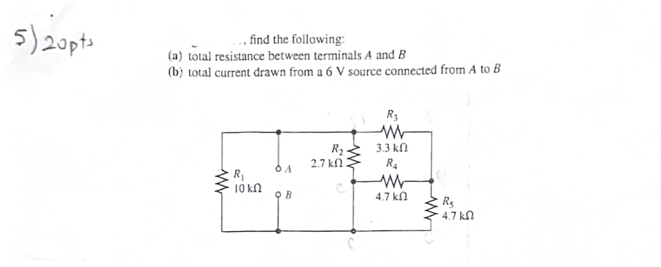 Solved find the following:(a) ﻿total resistance between | Chegg.com