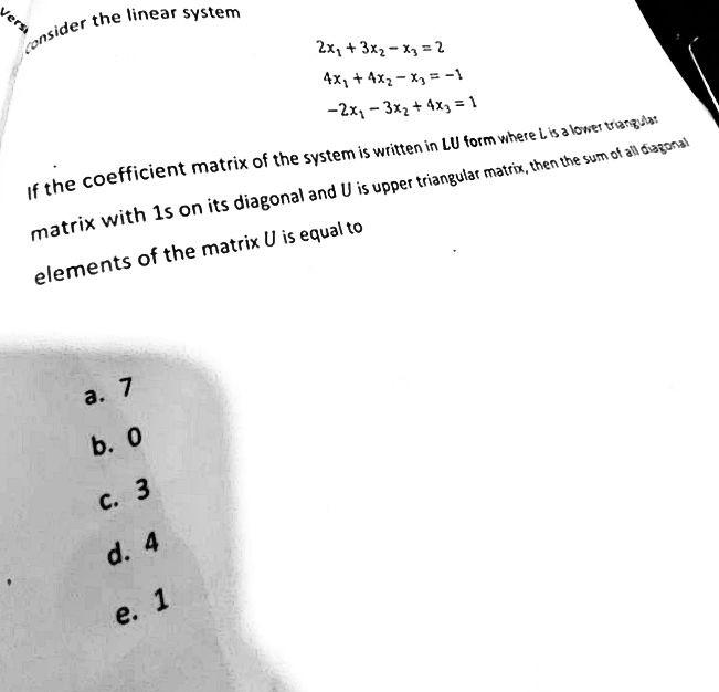 Solved 0n sider the linear system | Chegg.com