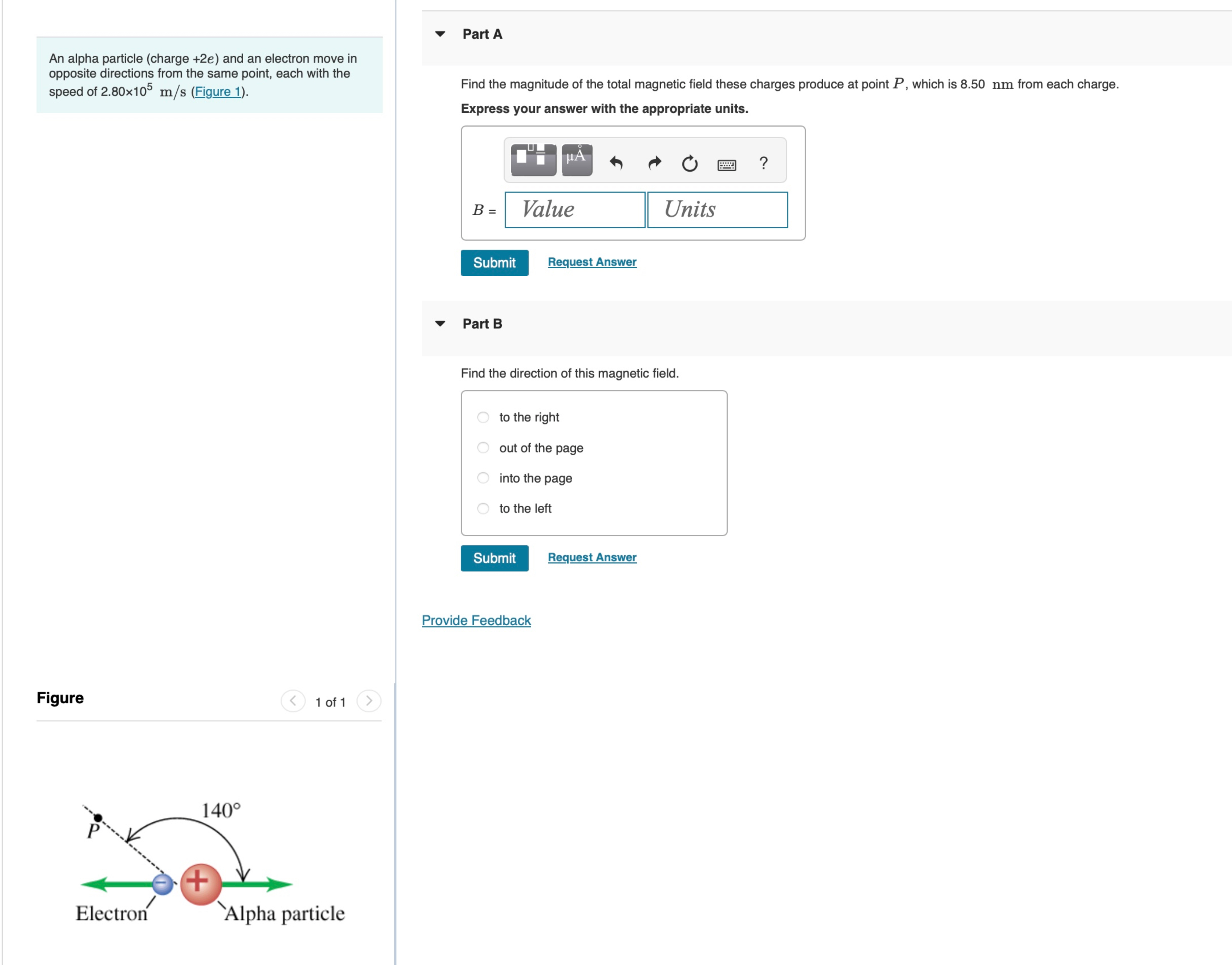 Solved An alpha particle (charge +2e ) ﻿and an electron move | Chegg.com