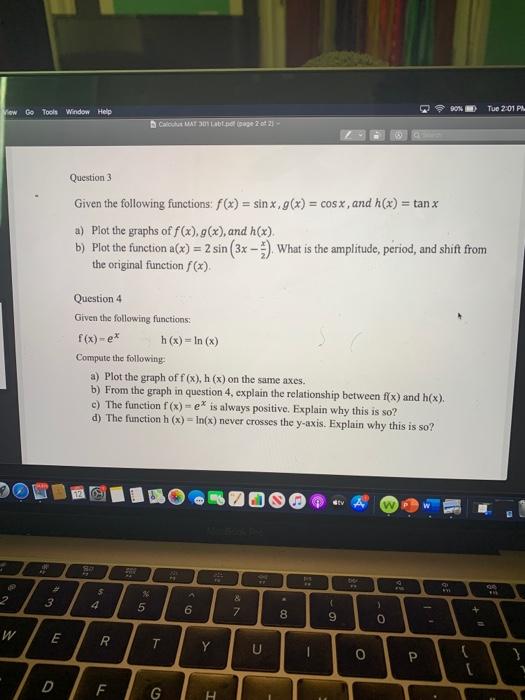Solved Tools Window Help Calculus MAT 301 Lab1.pdf (page 1 | Chegg.com