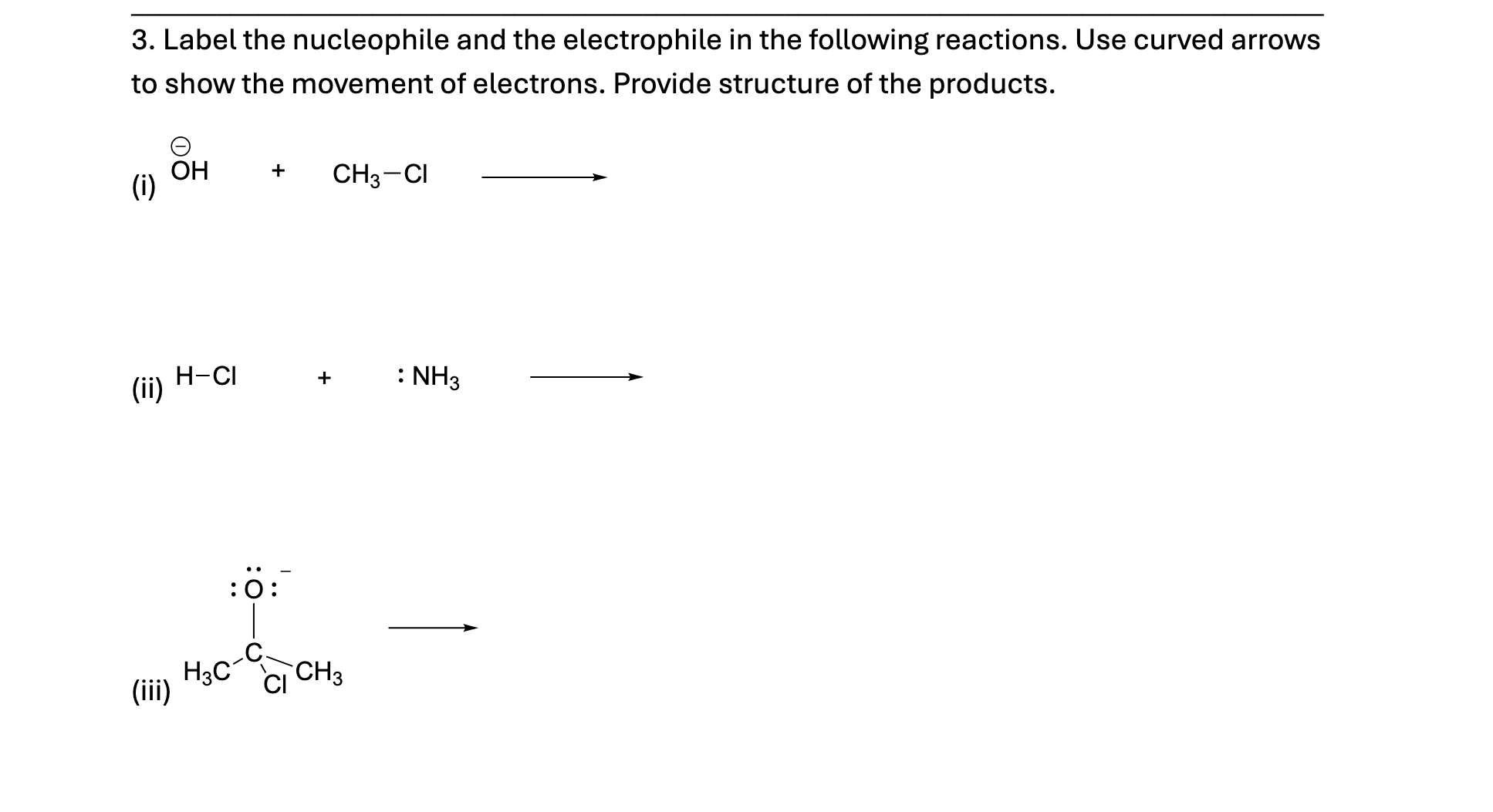Solved Label the nucleophile and the electrophile in ﻿the | Chegg.com