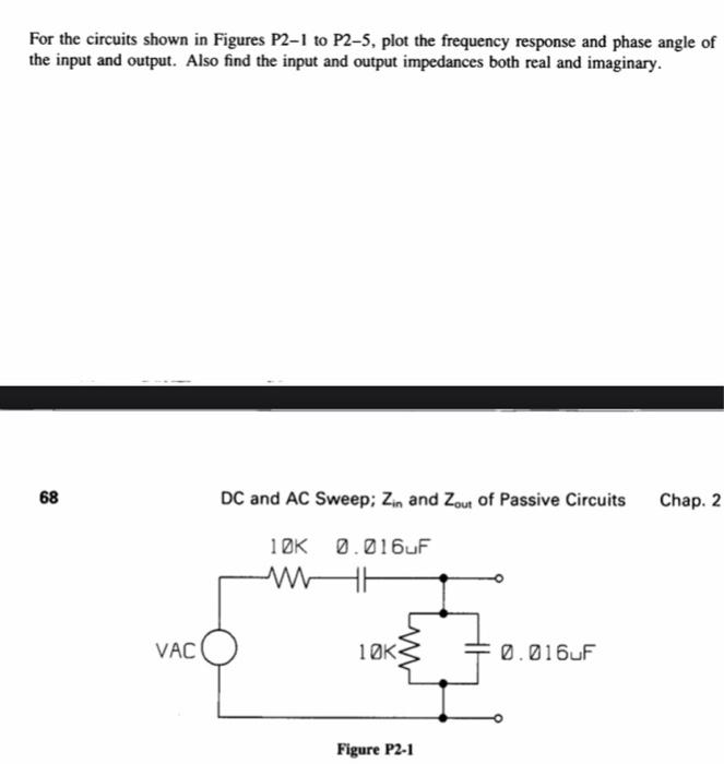 Solved For the circuits shown in Figures P2-1 to P2-5, plot | Chegg.com