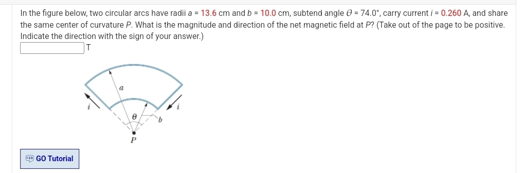 Solved In the figure below, two circular arcs have radii | Chegg.com