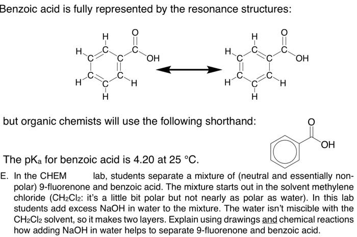 Solved Benzoic acid is fully represented by the resonance | Chegg.com