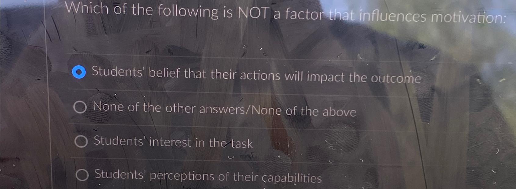 Solved Which of the following is NOT a factor that | Chegg.com