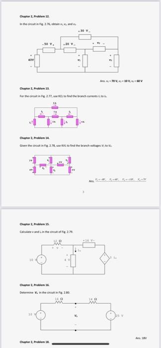 Solved Chapter 1 , Problem 17. Figure 1.28 shows a circuit | Chegg.com