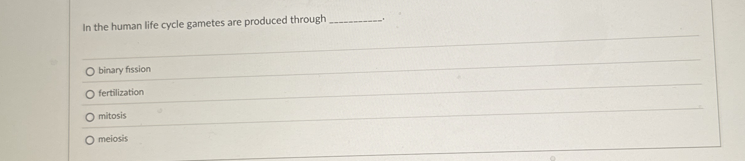 Solved In The Human Life Cycle Gametes Are Produced Chegg