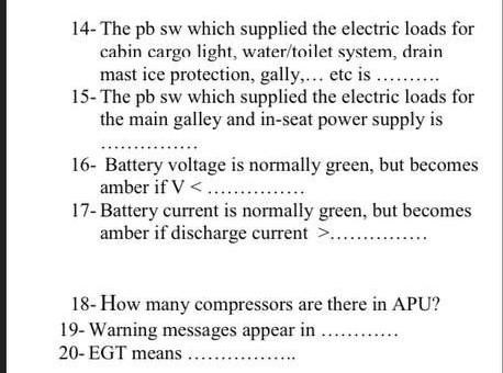 Solved 14-The pb sw which supplied the electric loads for | Chegg.com