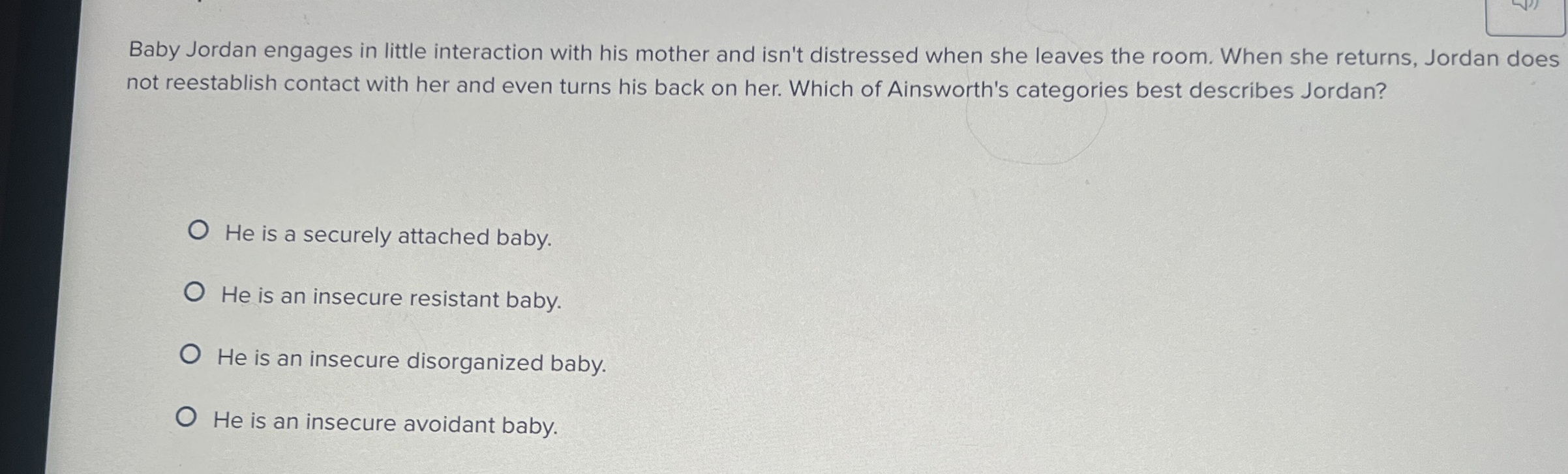 Solved Baby Jordan engages in little interaction with his | Chegg.com