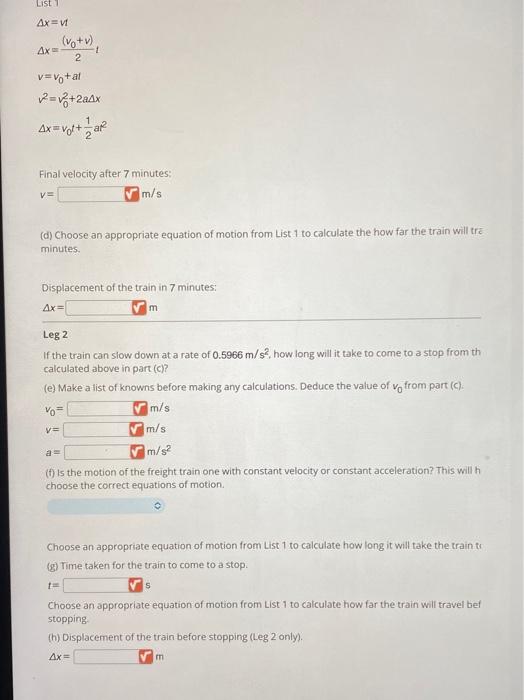 Solved Your diagram for Homenork Freight Train. Part 1 | Chegg.com
