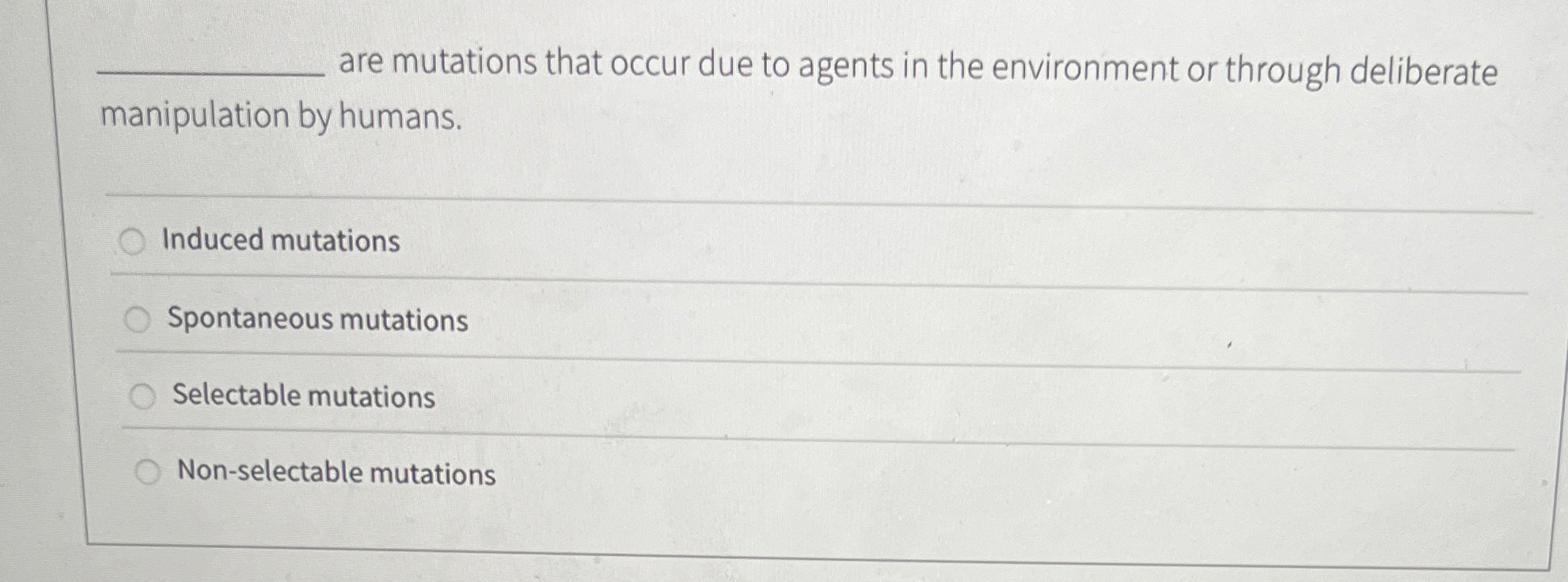 Solved are mutations that occur due to agents in the | Chegg.com