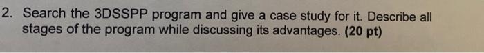 Solved 2. Search the 3DSSPP program and give a case study | Chegg.com