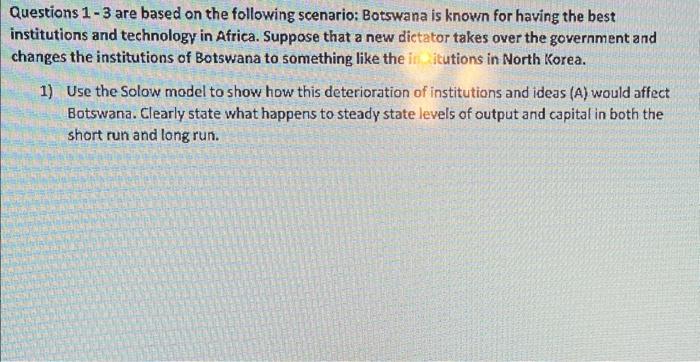 Solved Questions 1 - 3 are based on the following scenario: | Chegg.com