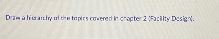 Solved Draw a hierarchy of the topics covered in chapter 2 | Chegg.com