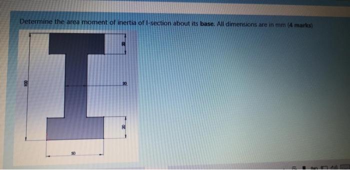 Solved Determine the area moment of inertia of l-section | Chegg.com