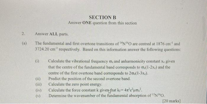 Solved 2. Answer ALL parts. (a) The fundamental and first | Chegg.com