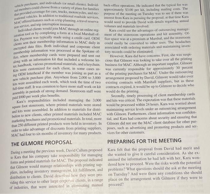 Solved Marshall Insurance Company Kara Murphy, purchasing | Chegg.com