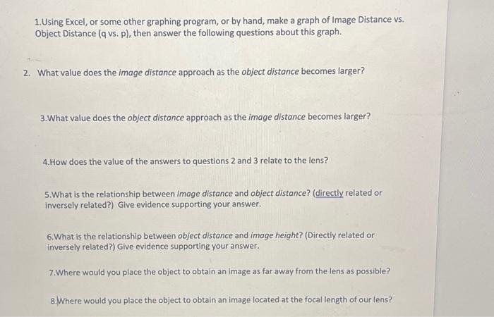 Solved Table 1: f=2.0 cm Object Height =2.0 cm (13 points) | Chegg.com