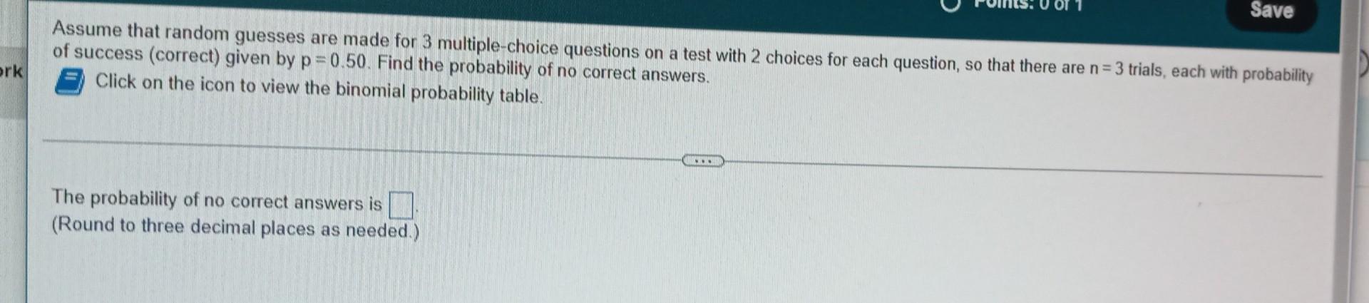 Solved Assume that random guesses are made for 3 | Chegg.com