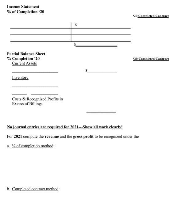 Solved \% Completion and Completed Contract The BAD BOYS | Chegg.com