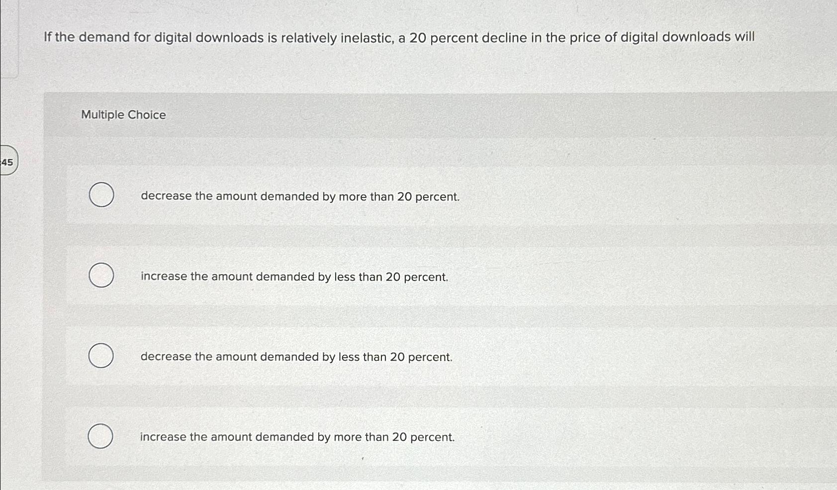 Solved If the demand for digital downloads is relatively | Chegg.com