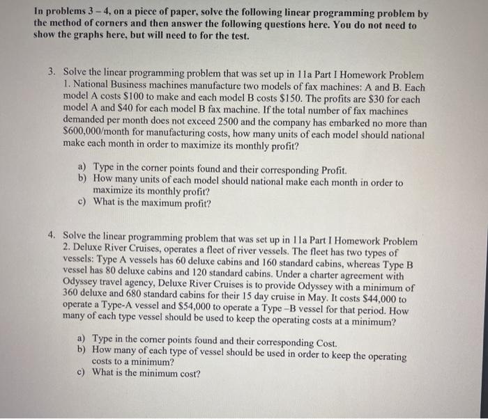 Solved In problems 1-2, on a piece of paper, solve the | Chegg.com