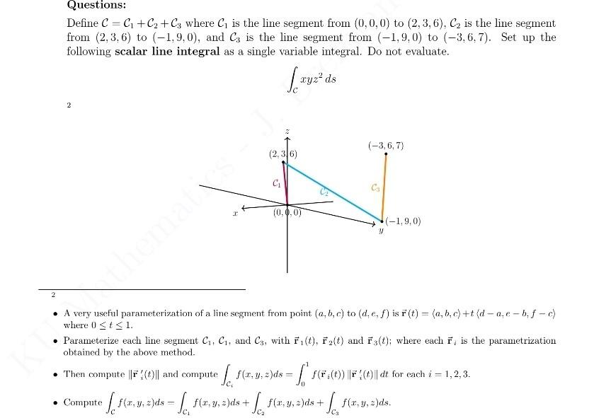 Solved Define C=C1+C2+C3 where C1 is the line segment from | Chegg.com