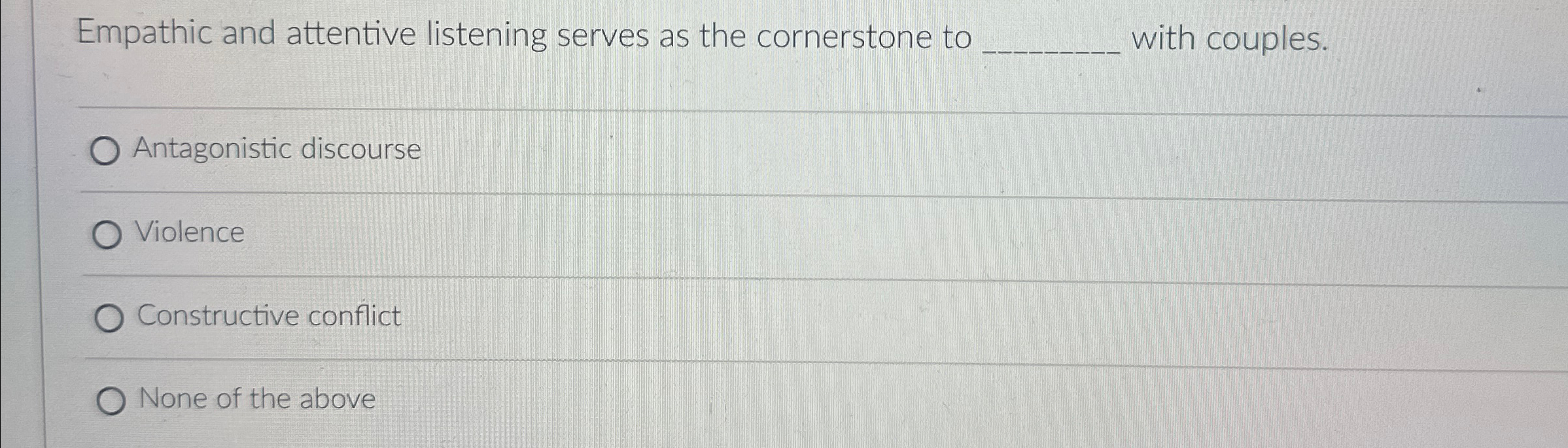 Solved Empathic and attentive listening serves as the | Chegg.com