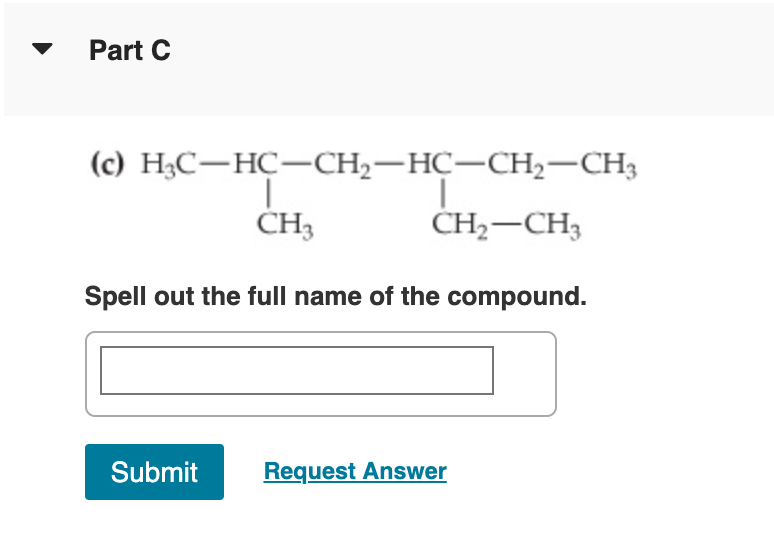 Solved Name each of the following alkanes.Spell out the full | Chegg.com