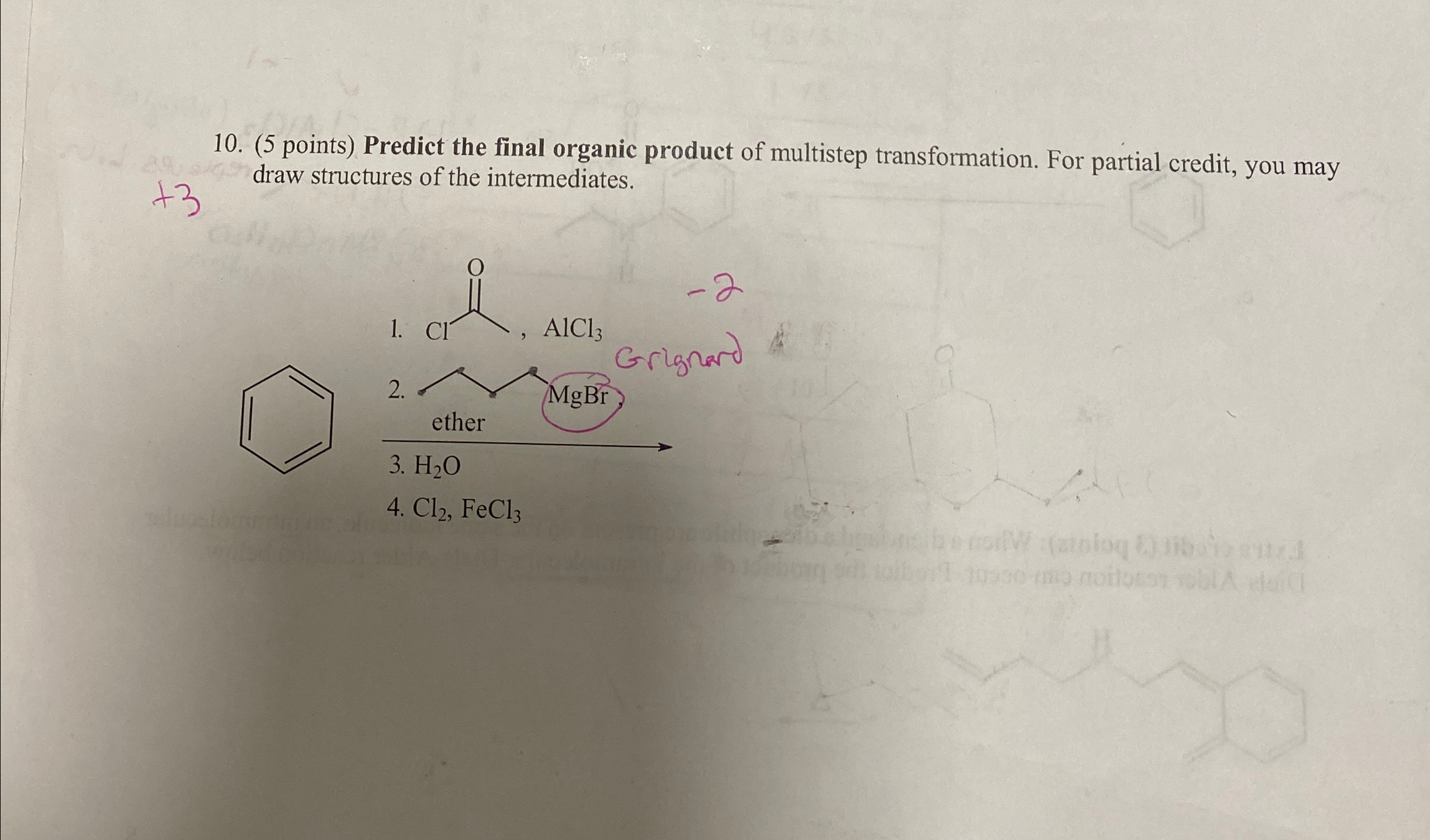 Solved (5 ﻿points) ﻿Predict the final organic product of | Chegg.com