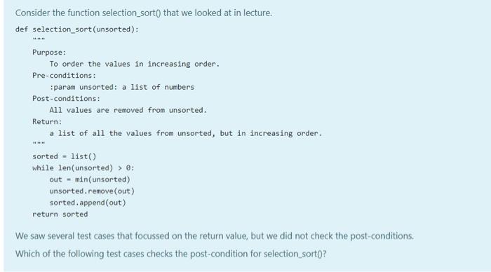 Solved Consider the function interface documentation (the | Chegg.com