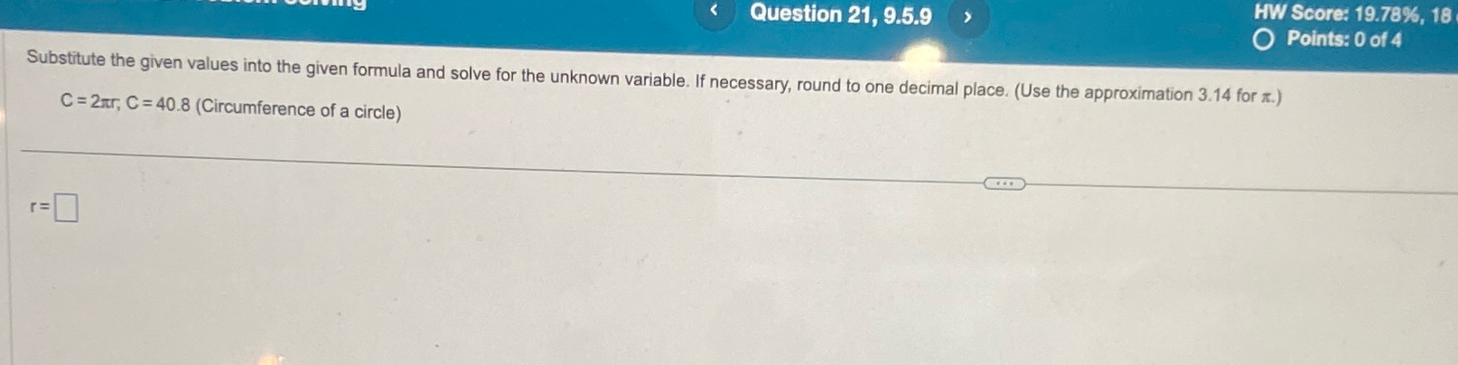 Solved Question 21, 9.5.9HW Score: 19.78%,18Points: 0 ﻿of | Chegg.com