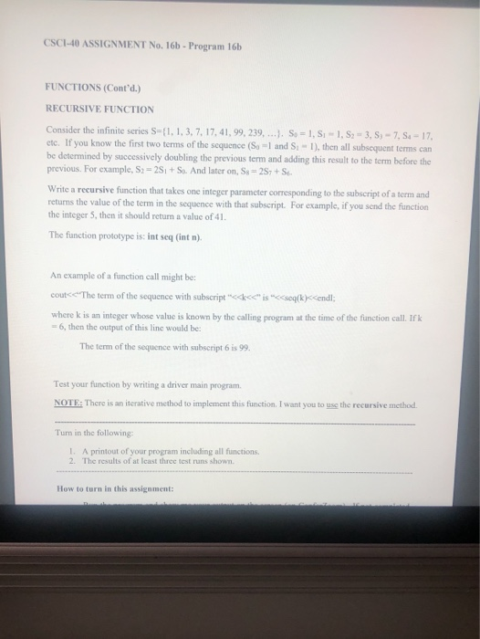 Solved Csci 40 Assignment No 16b Program 16b Functions 6563
