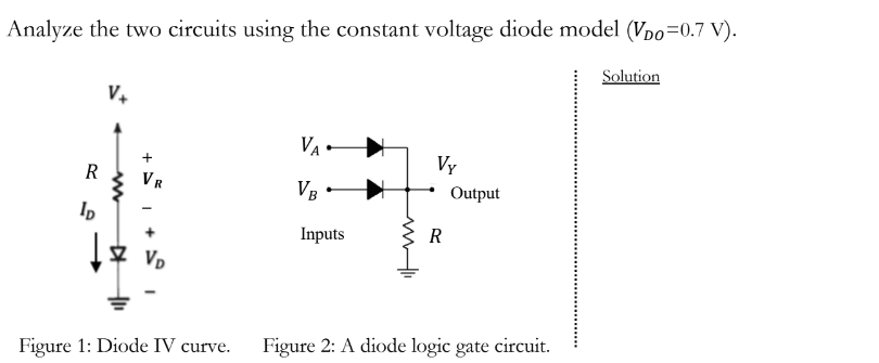 Analyze The Two Circuits Using The Constant Voltage