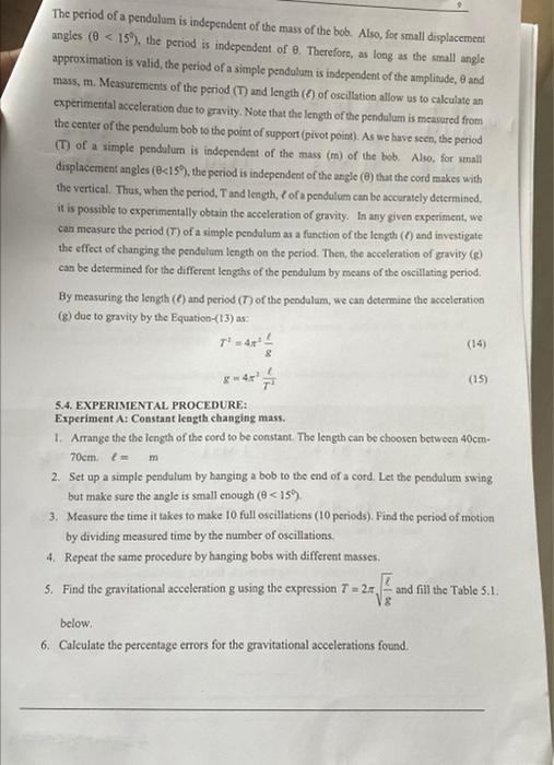 Solved 5.1. OBJECTIVE OF THE EXPERIMENT: The objectives of | Chegg.com
