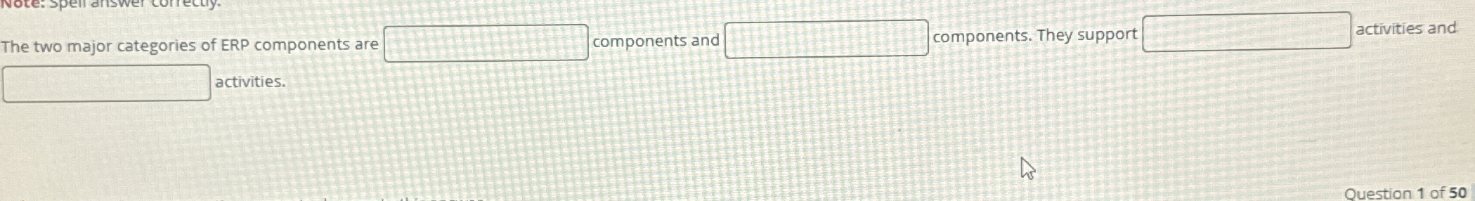 Solved The two major categories of ERP components | Chegg.com