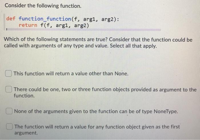 Solved Consider the following function. def | Chegg.com